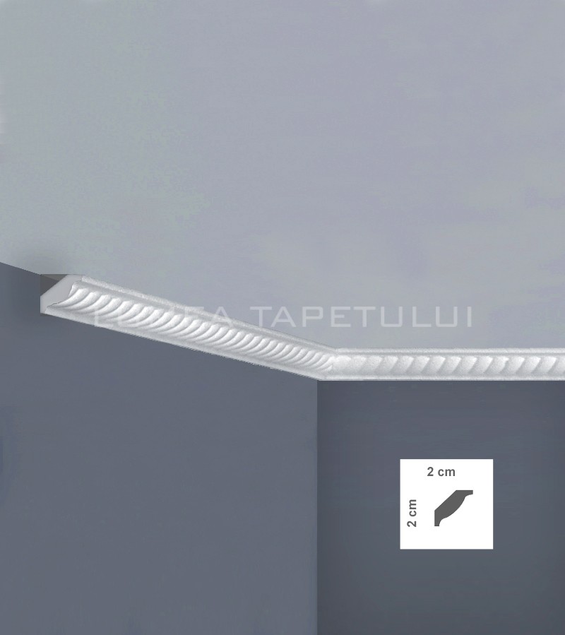 Cornisa tavan polimer expandat alba 2 x 2 x 200 cm BOVELACCI ExtraStyl ...