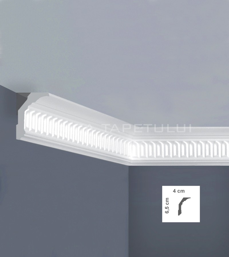 Cornisa tavan polimer expandat alba 4 x 6.5 x 200 cm BOVELACCI ...